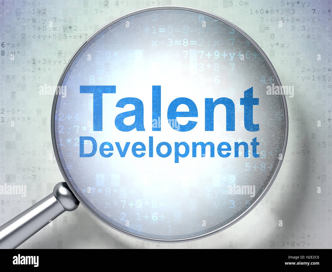 Education concept: Talent Development with optical glass Stock Photo ...