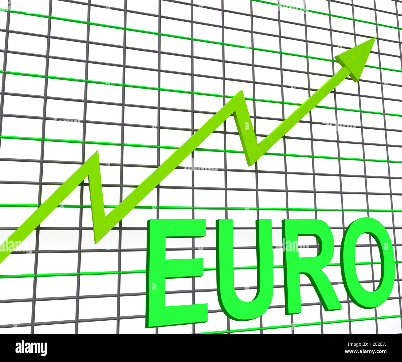 Euro Chart Graph Shows Increasing European Economy Stock Photo - Alamy