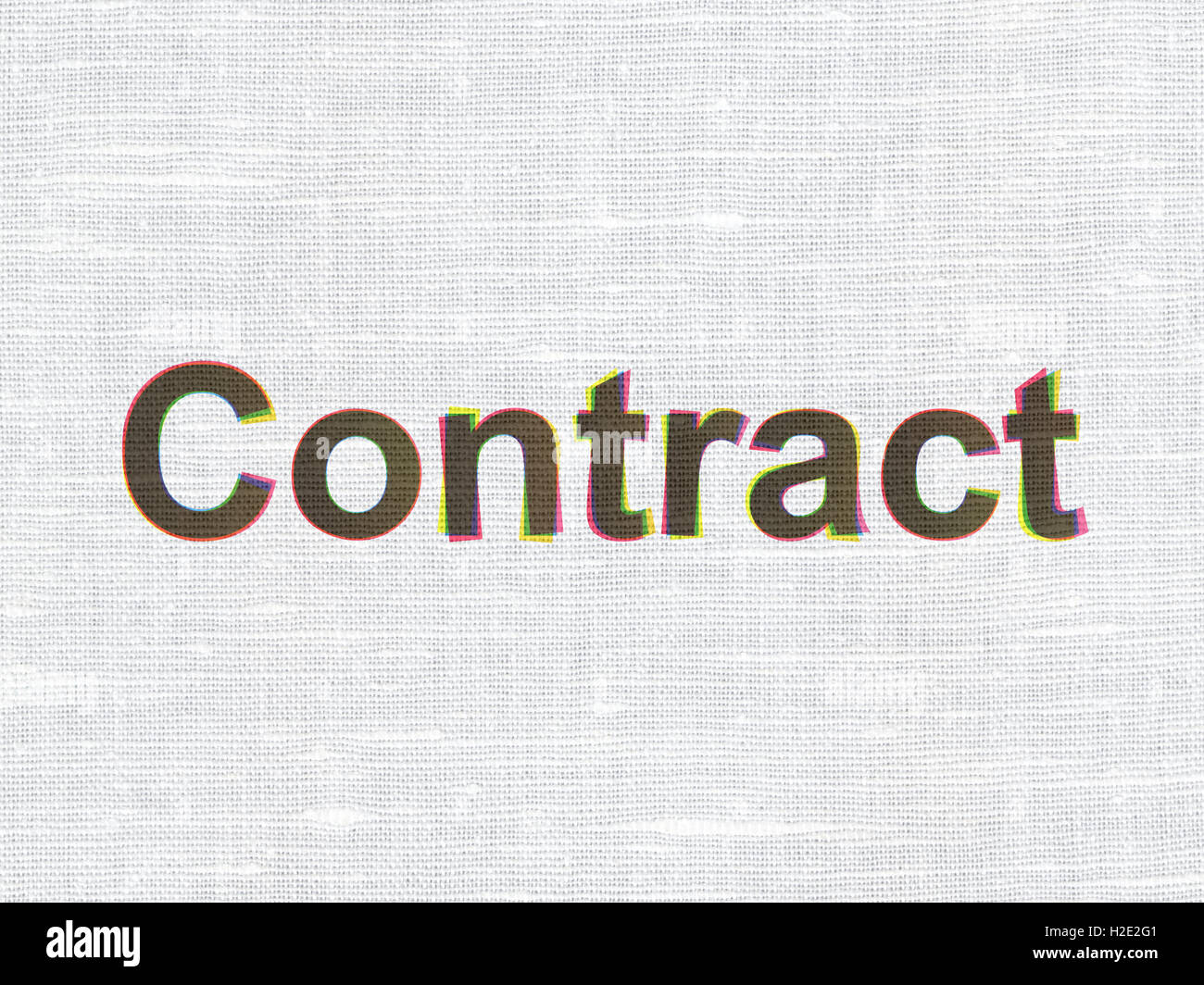 Business concept: Contract on fabric texture background Stock Photo - Alamy
