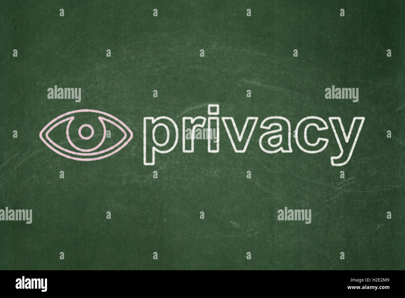 Protection concept: Eye and Privacy on chalkboard background Stock ...