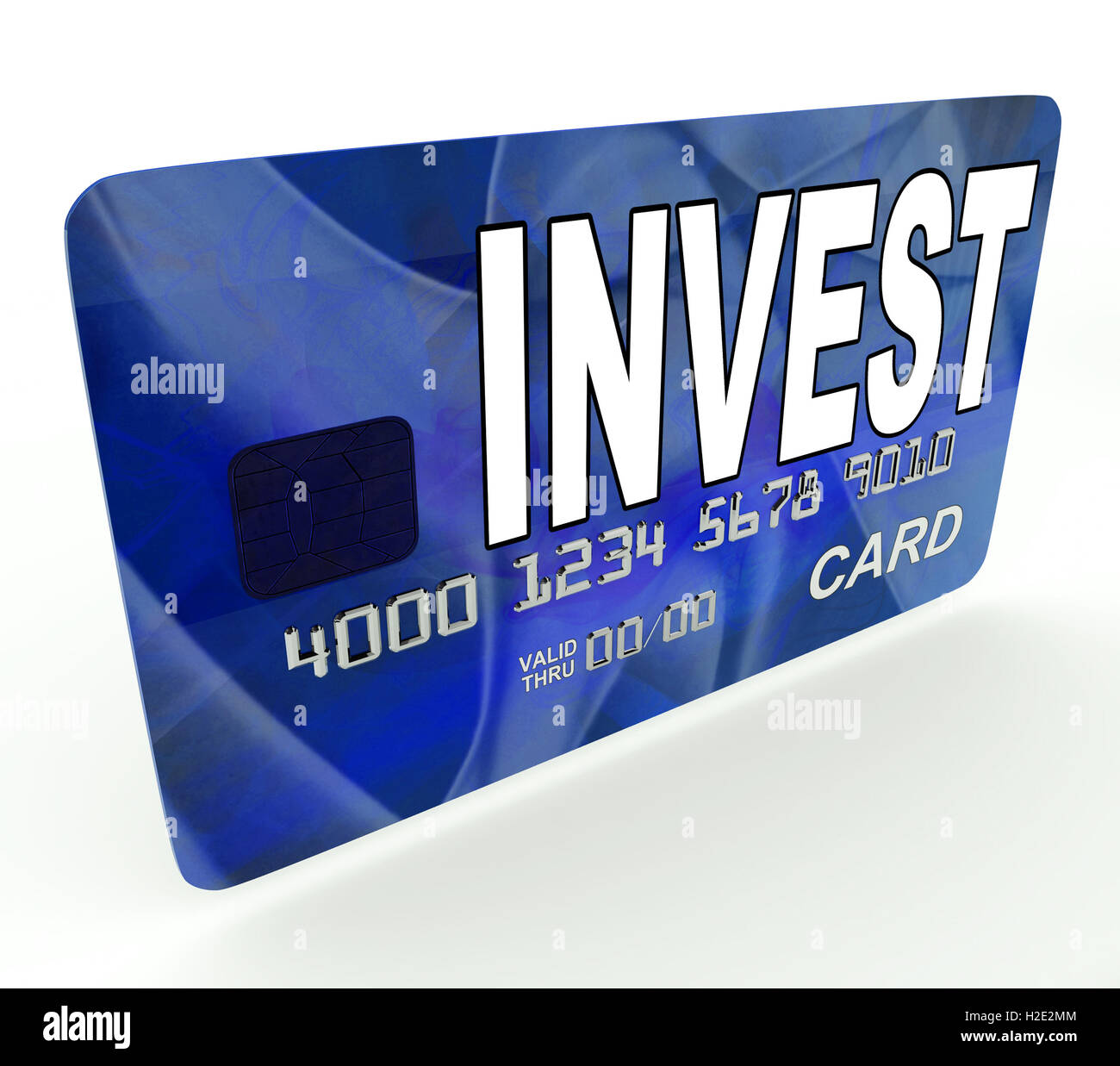 Invest on Credit Debit Card Shows Investing Money Stock Photo - Alamy