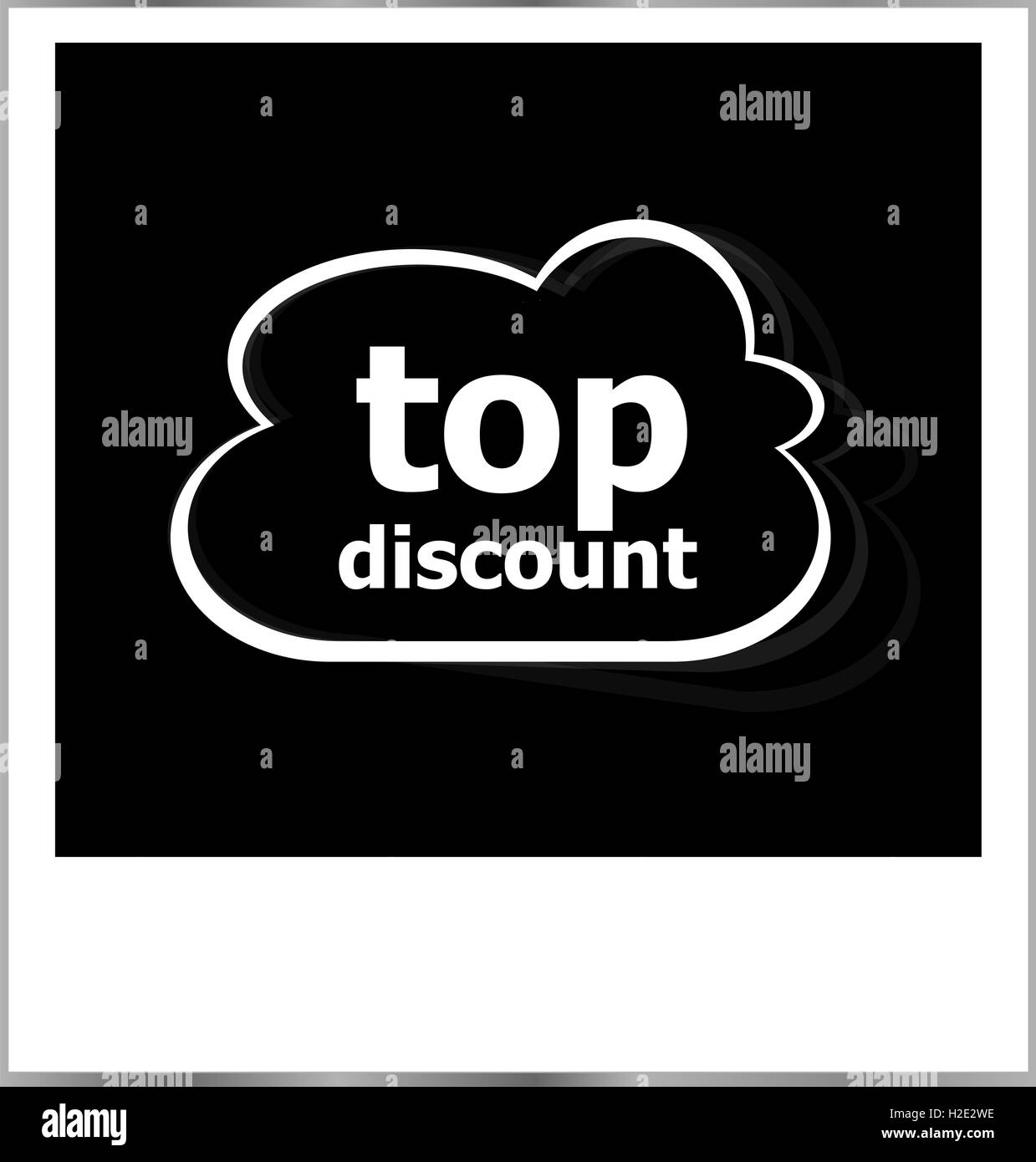 top discount word business concept, photo frame isolated on white Stock ...