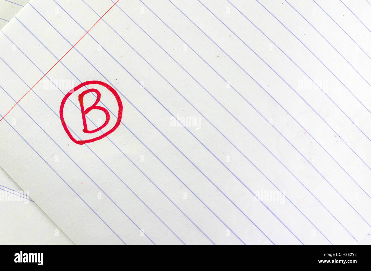 Test score b hi-res stock photography and images - Alamy
