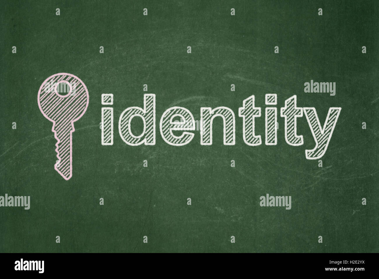 Privacy concept: Key and Identity on chalkboard background Stock Photo ...