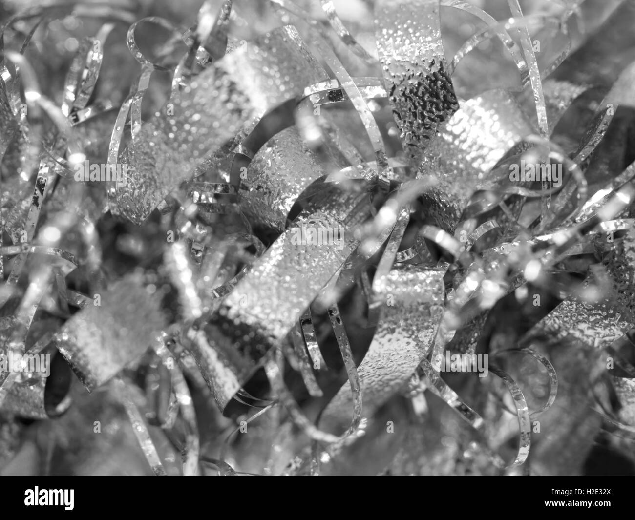 Gold tinsel background Black and White Stock Photos & Images - Alamy