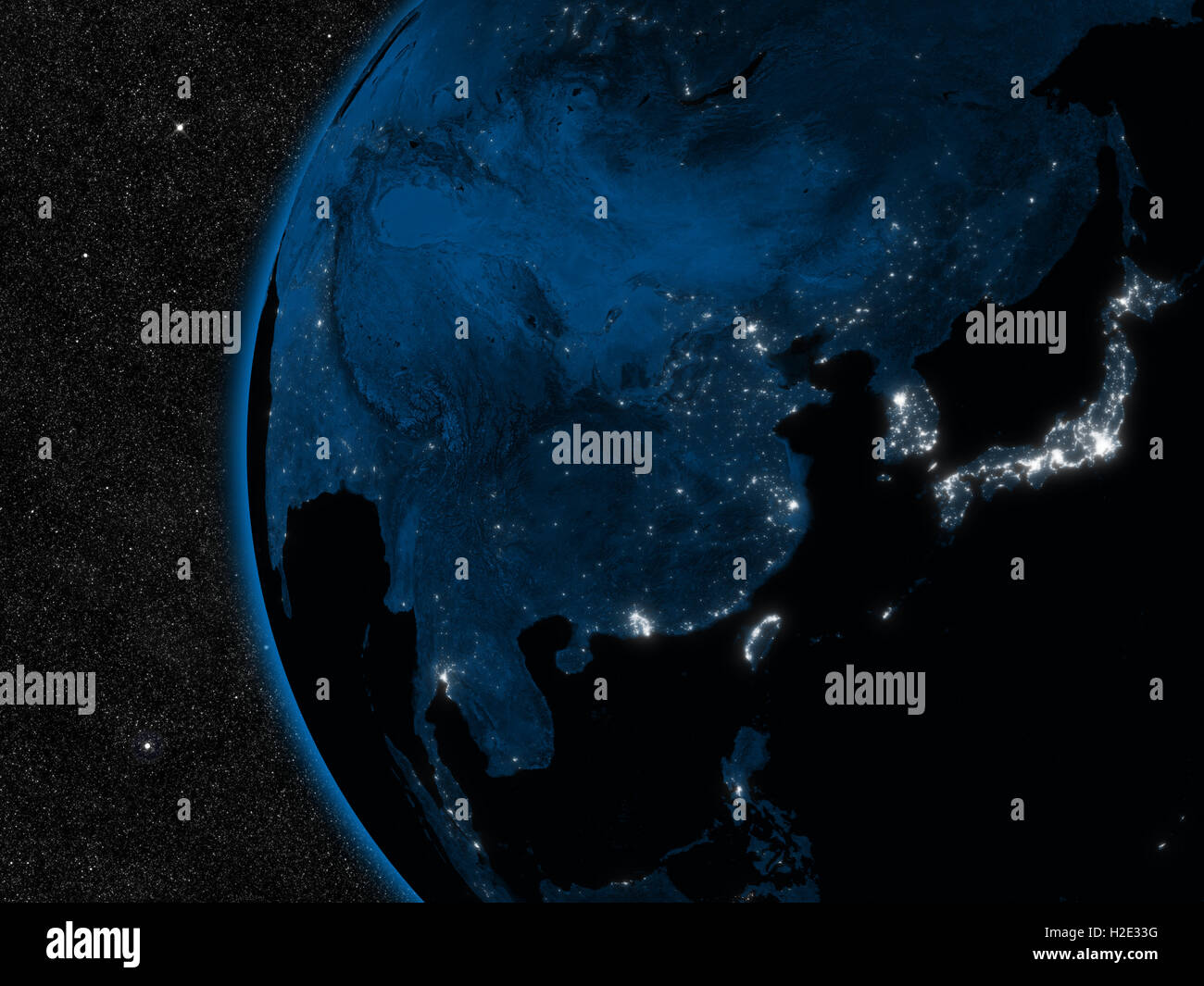 Night in East Asia Stock Photo - Alamy