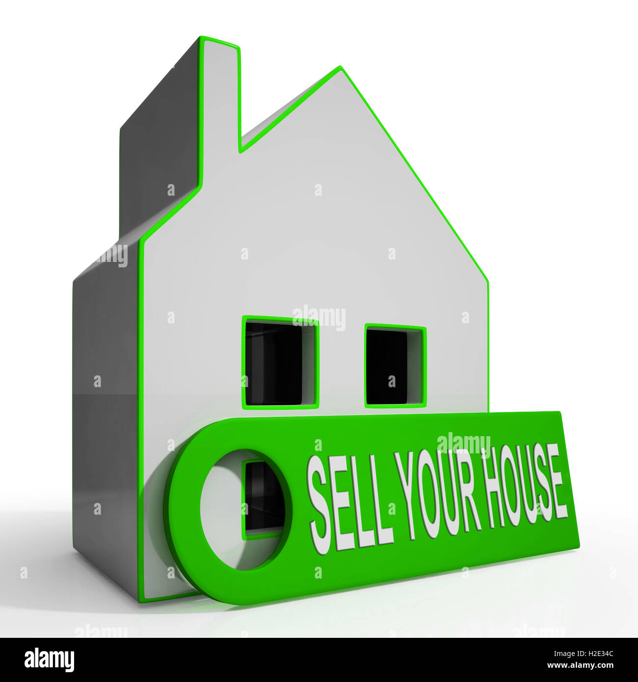 Sell Your House Home Means Property Available To Buyers Stock Photo - Alamy