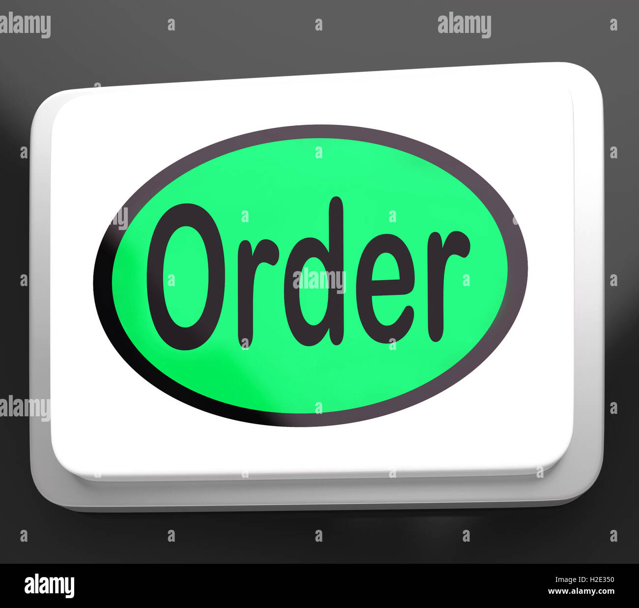 Order Button Shows Buying Online In Web Stores Stock Photo - Alamy