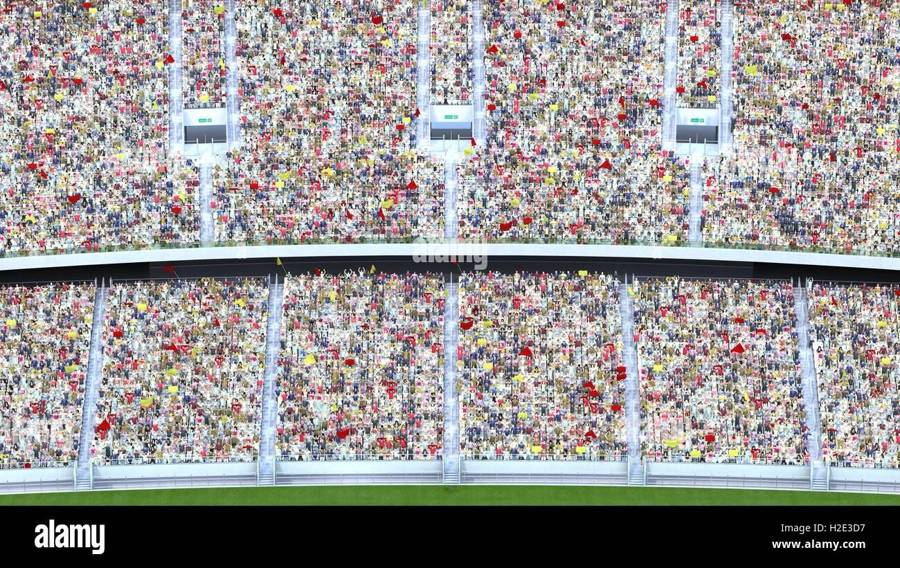 many spectators in the stadium. 3d rendering Stock Photo - Alamy