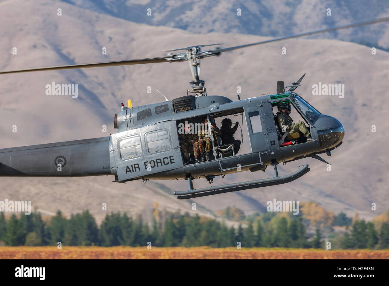 Royal New Zealand Air Force (RNZAF) Bell UH-1H Iroquois helicopter ...