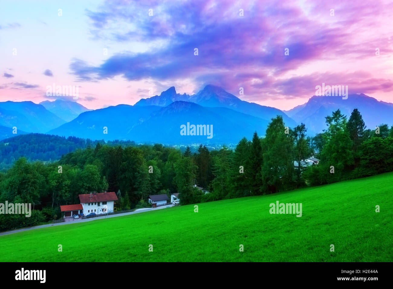 Amazing view of alpine mountains, Switzerland, Europe Stock Photo - Alamy