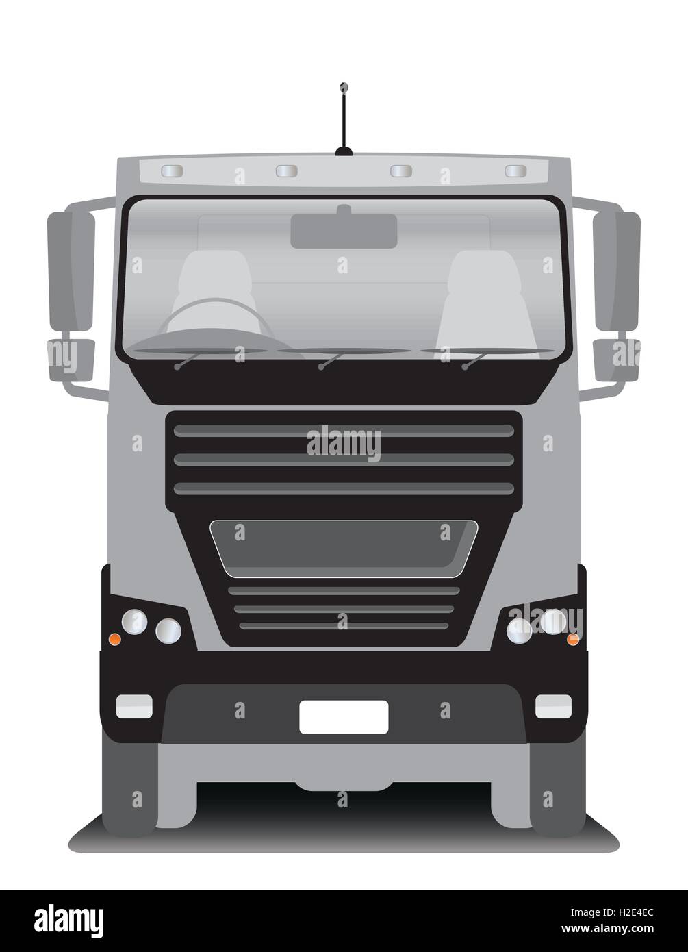 Front view of Cargo truck Vector Illustration Stock Vector Image & Art ...