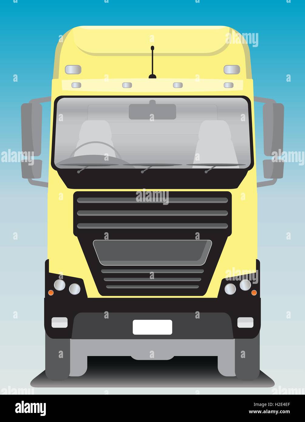 Front view of Cargo truck Vector Illustration Stock Vector Image & Art ...