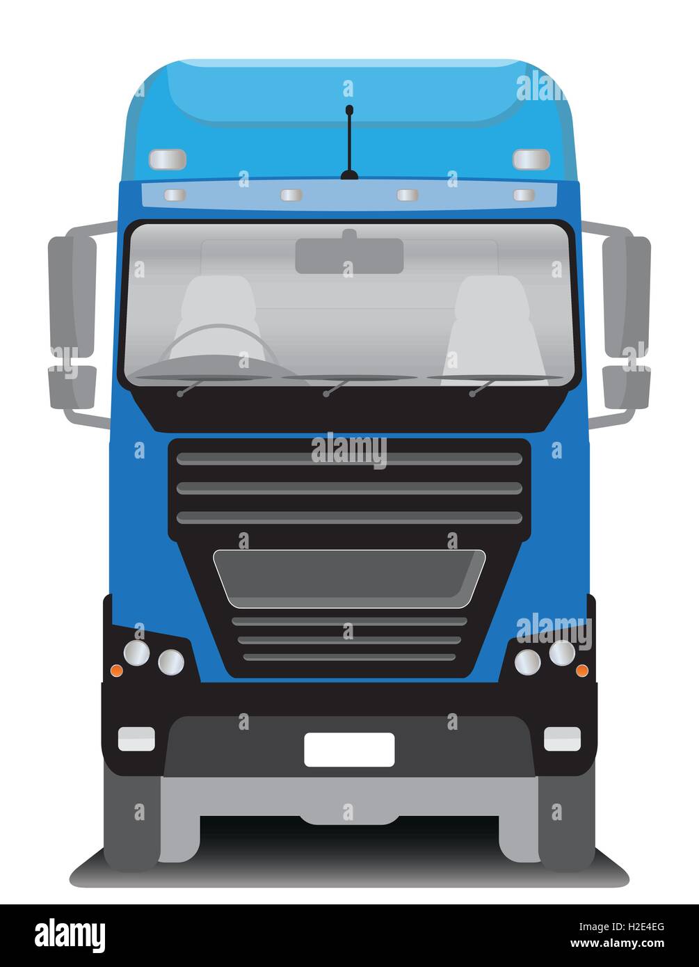Front view of Cargo truck Vector Illustration Stock Vector Image & Art ...