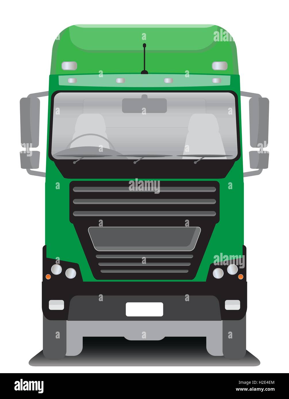 Front view of Cargo truck Vector Illustration Stock Vector Image & Art ...
