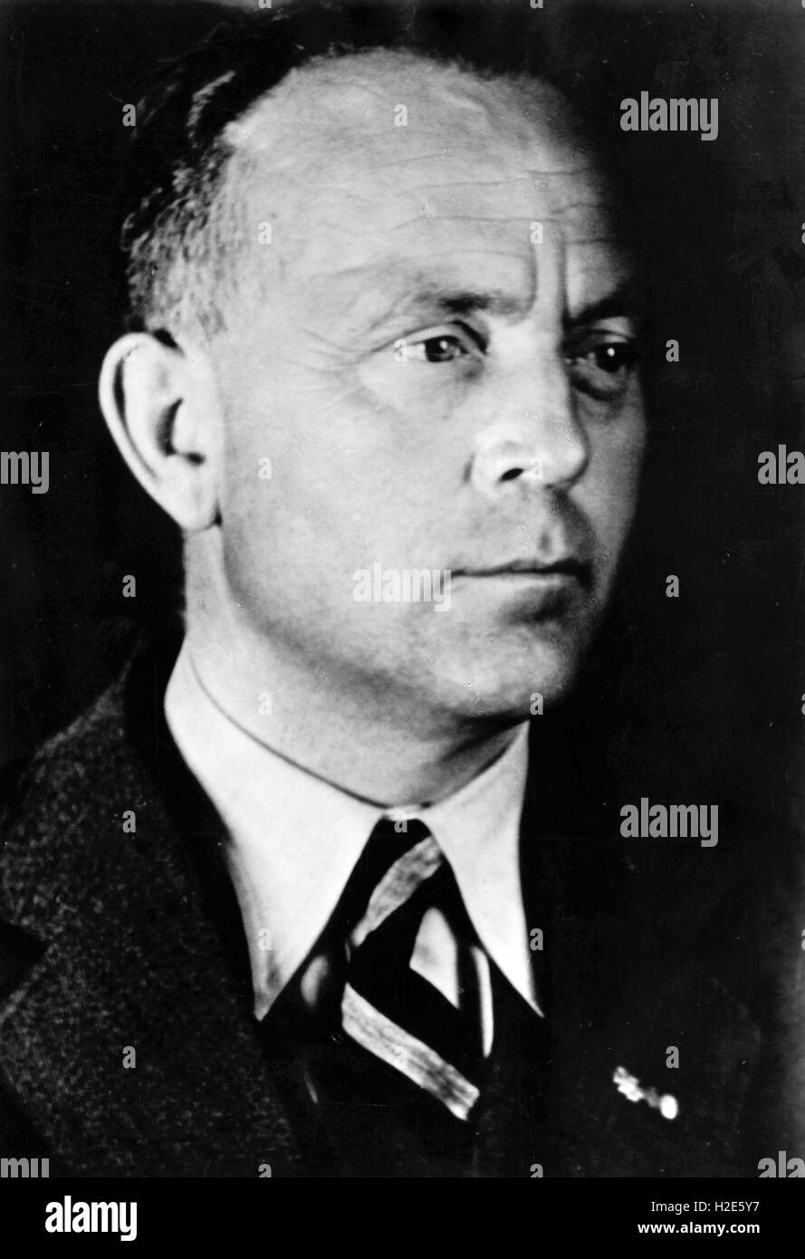 The Nazi propaganda image depicts Kurt Tank, German engineer and ...