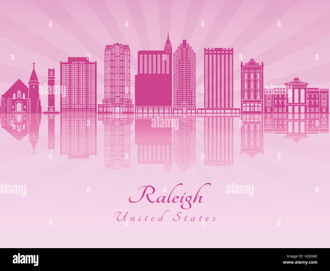 Raleigh skyline vector hi-res stock photography and images - Alamy