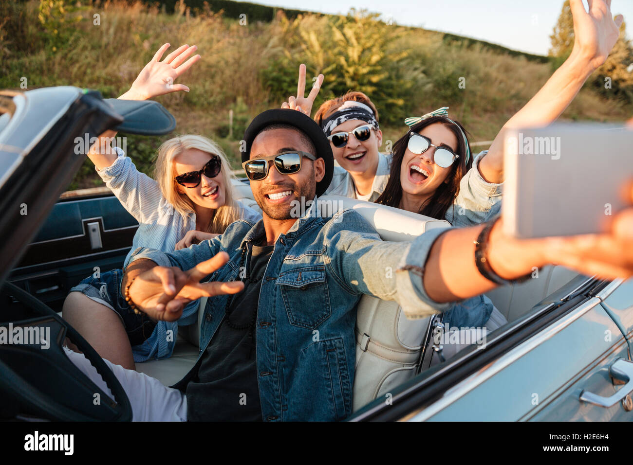 Car selfie driver hi-res stock photography and images - Alamy