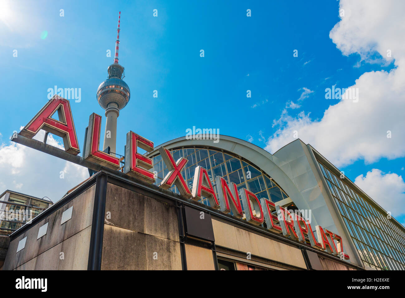 City view with view of the berlin television tower alex hi-res stock ...