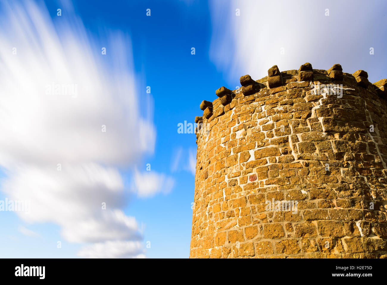 Beacon Tower Stone monument on top of a hill in the British countryside ...