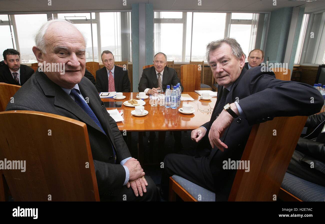 Irish Minister for Foreign Affairs Dermot Ahern TD, holds his first ...