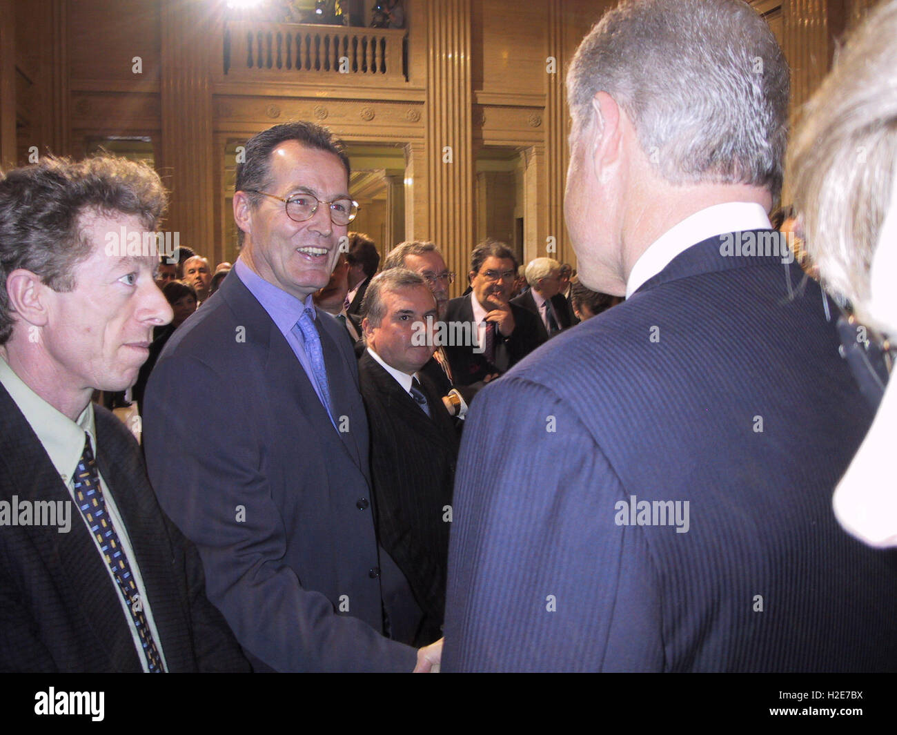 FILE YEAR 2000 - TAKEN INSIDE STORMONT - Sinn Fein's Gerry Kelly shakes ...