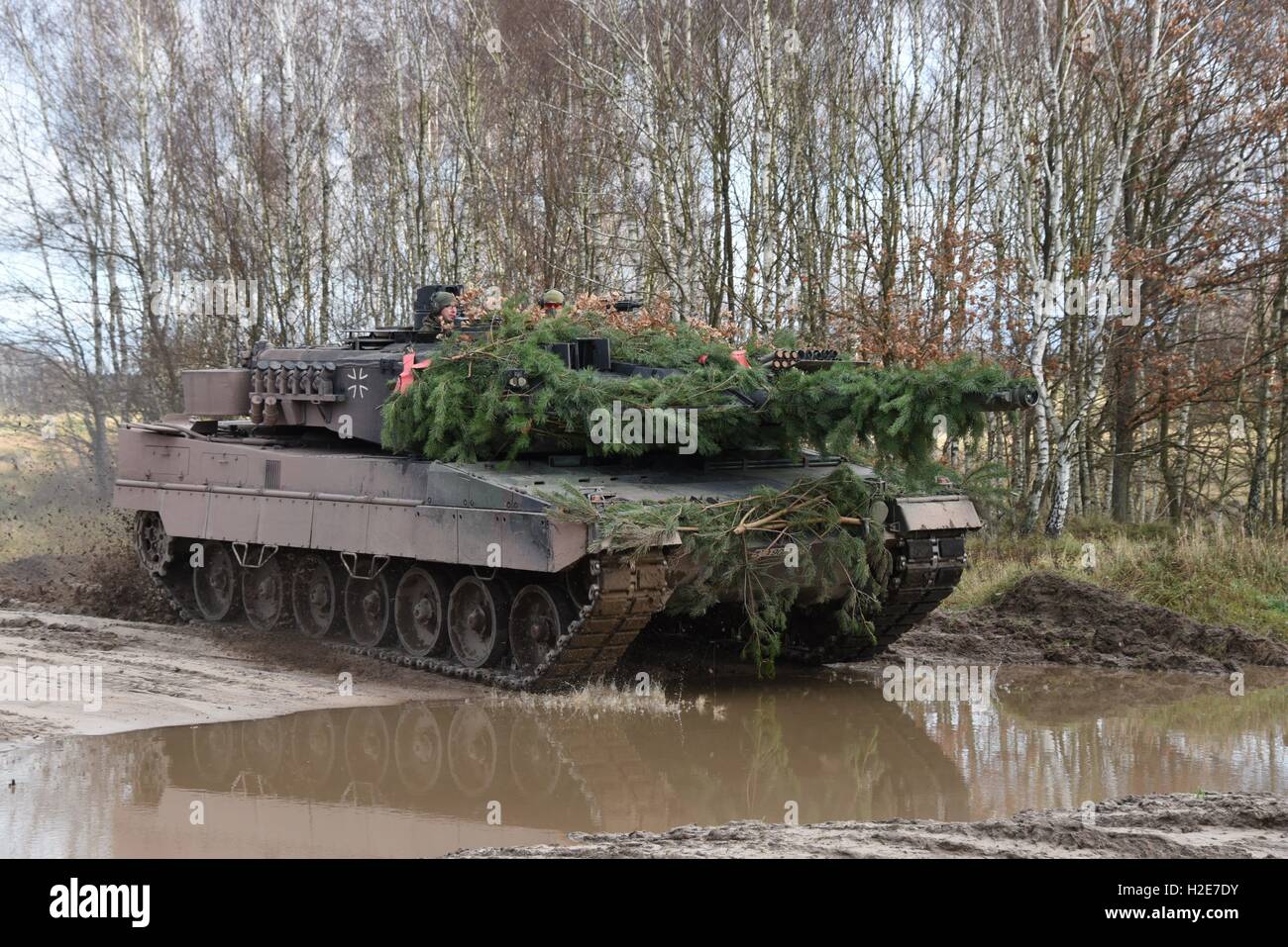 Leopard 2A5 Main Battle Tank of the 3rd Training Company of the German ...