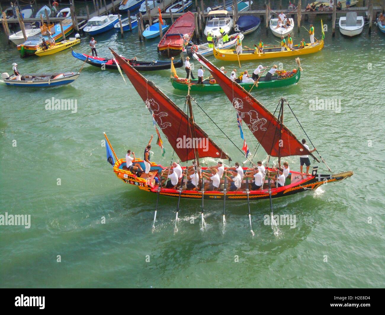 The "Regata Storico" with historic boats is performed each year on the ...