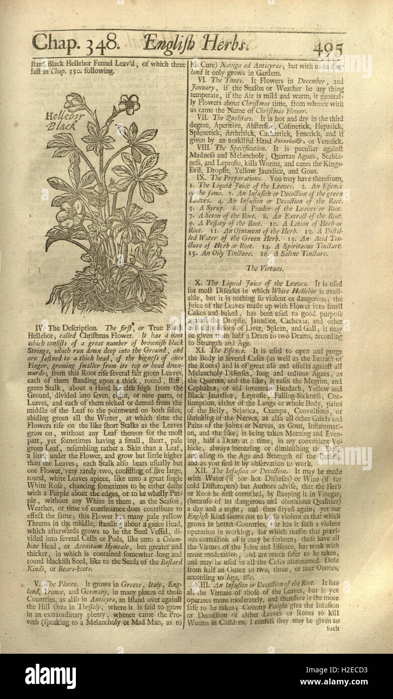 This page from 'Botanologia' details the history of English plants ...