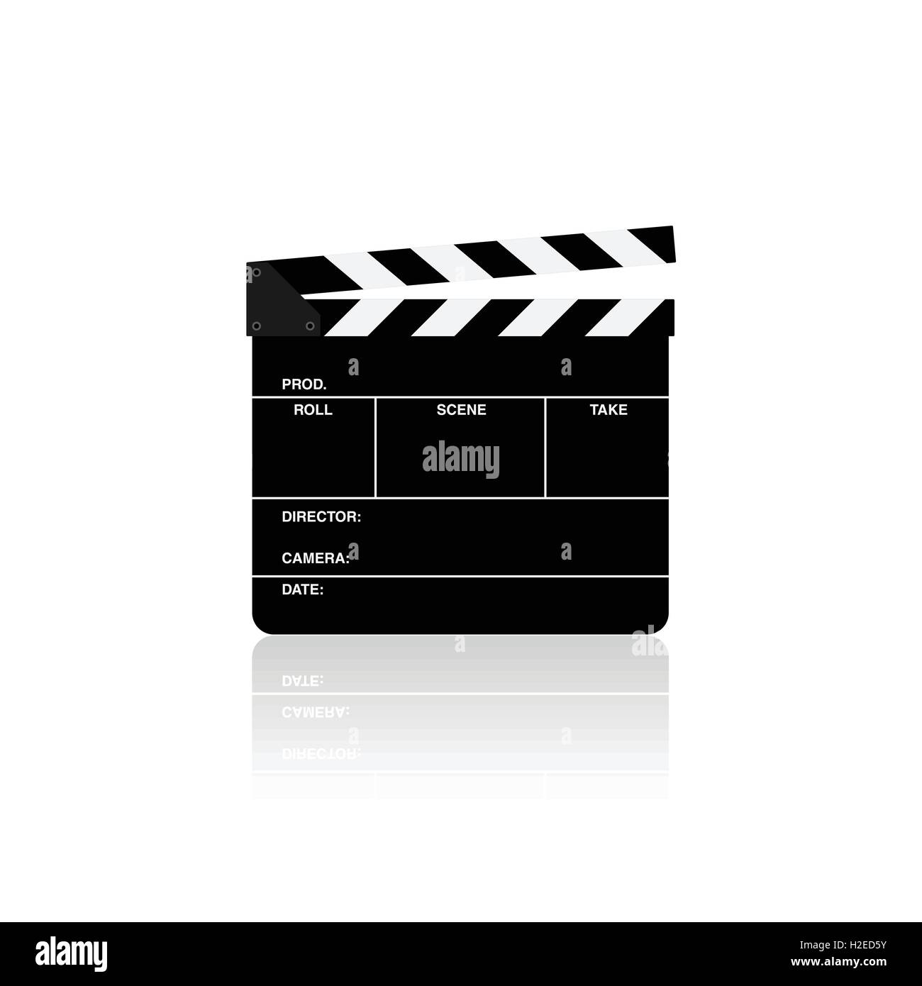 Movie clapper board icon isolated on white background vector ...