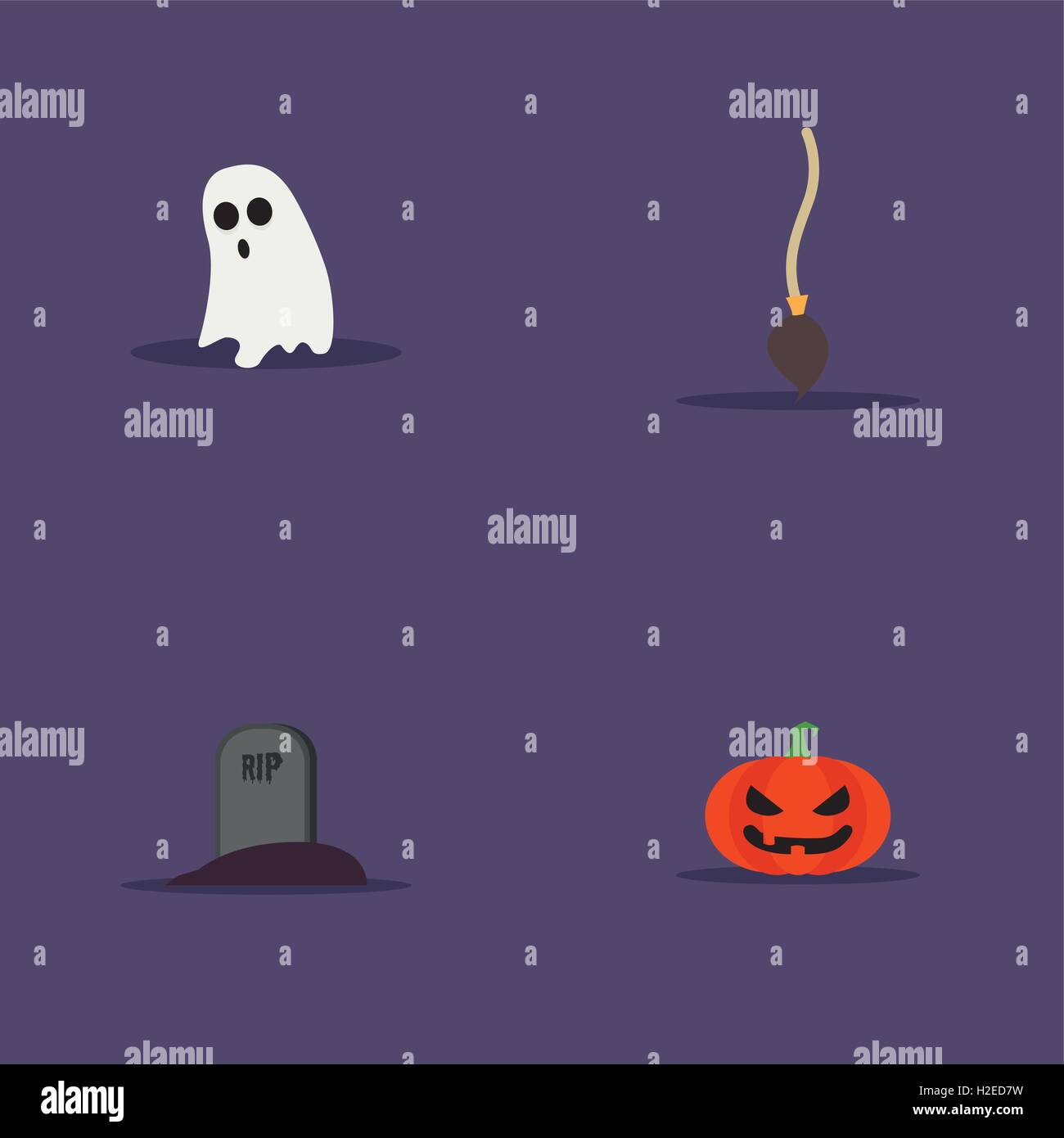 Cartoon halloween objects Stock Vector Image & Art - Alamy