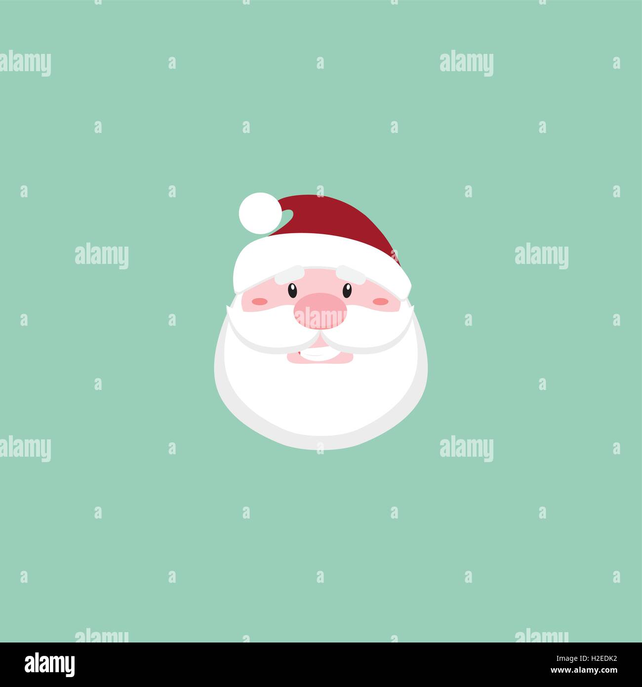 Cute Santa claus face Stock Vector Image & Art - Alamy