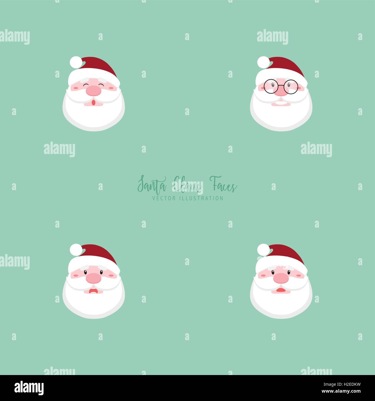 Cute Santa claus face Stock Vector Image & Art - Alamy