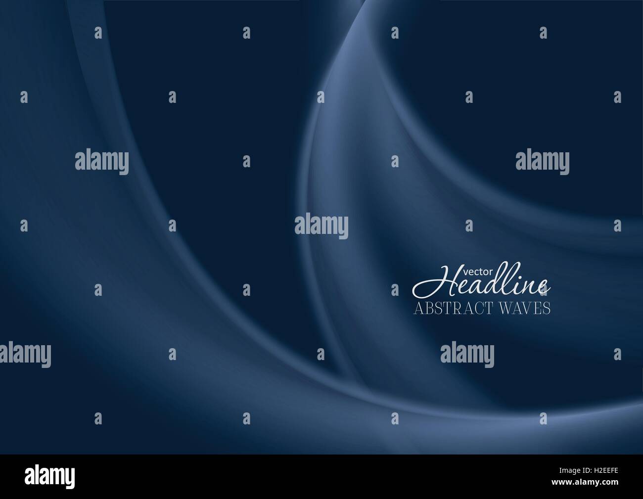Dark blue smooth soft wavy background. Vector design Stock Vector Image ...