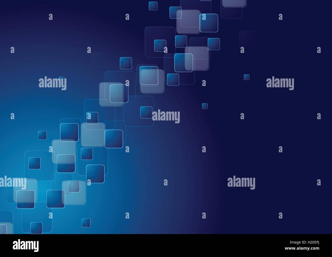 Dark blue tech geometric background with squares. Vector design Stock ...