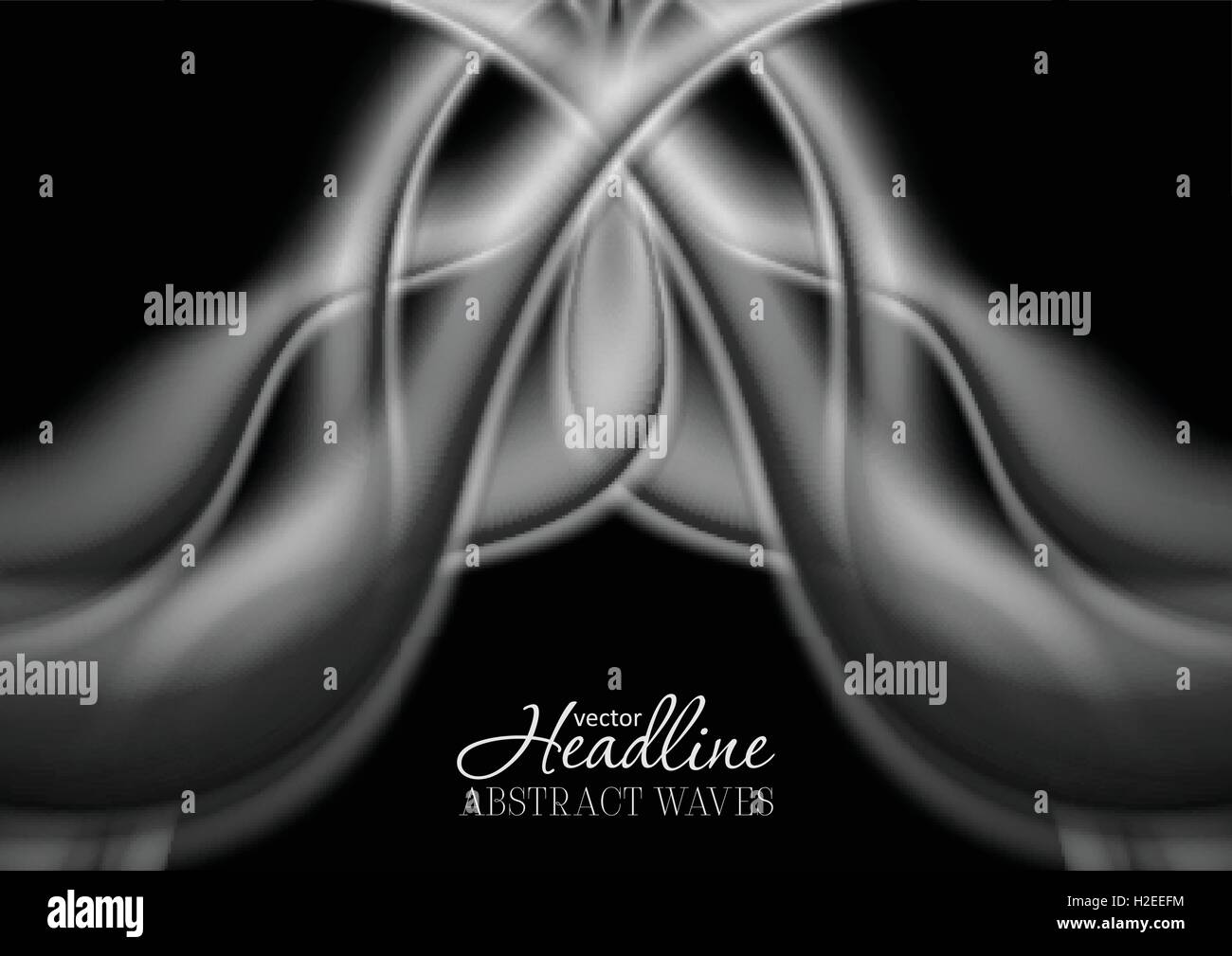 Abstract grey smooth smoke wavy pattern. Vector background Stock Vector ...