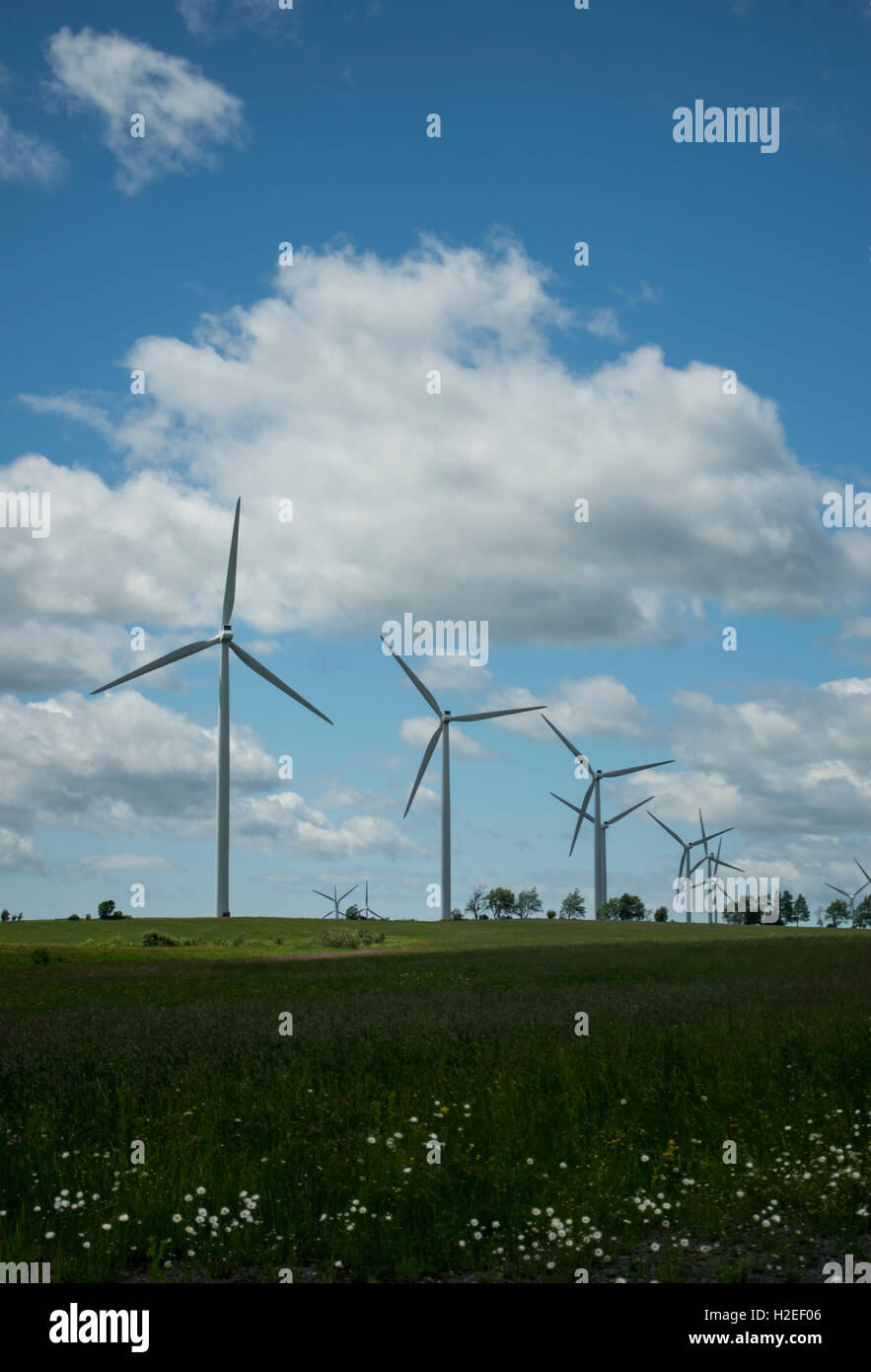 Wind farm turbines at the Tug Hill plateau in Upstate, New York Stock ...