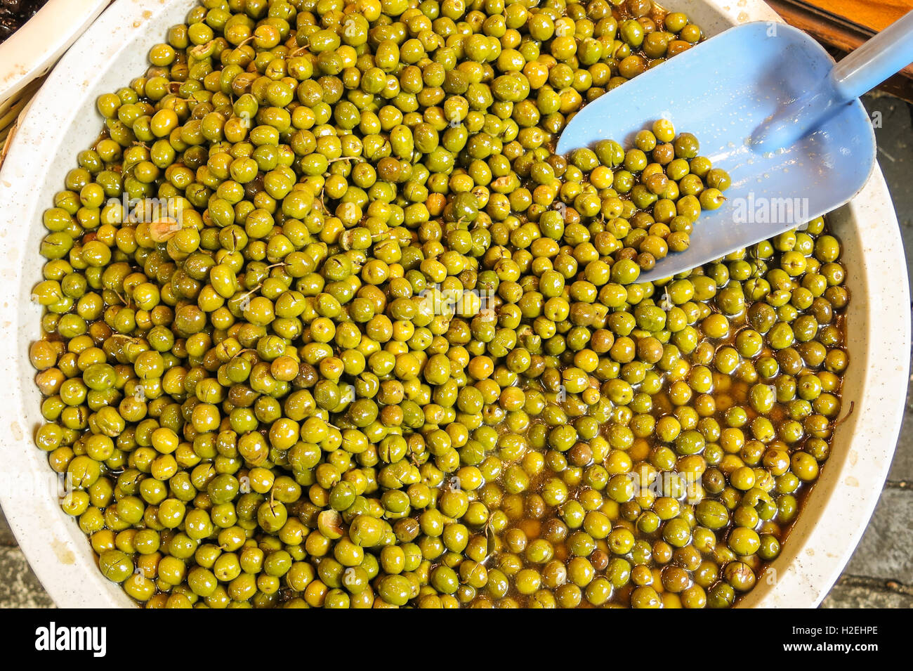 The famous oriental market. Typical olives in Istambul, Turkey Stock ...