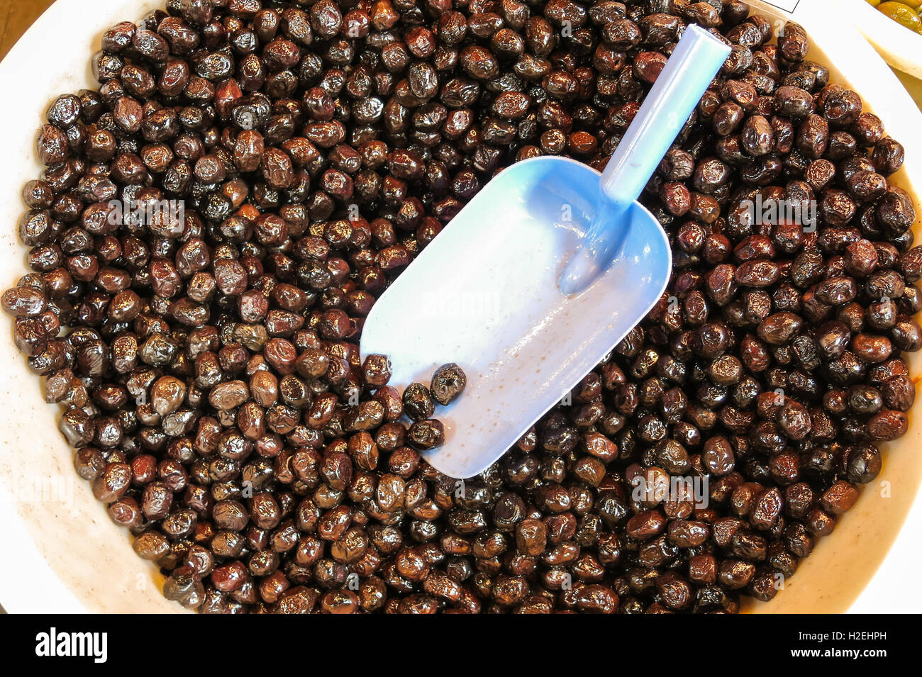 The famous oriental market. Typical olives in Istambul, Turkey Stock ...