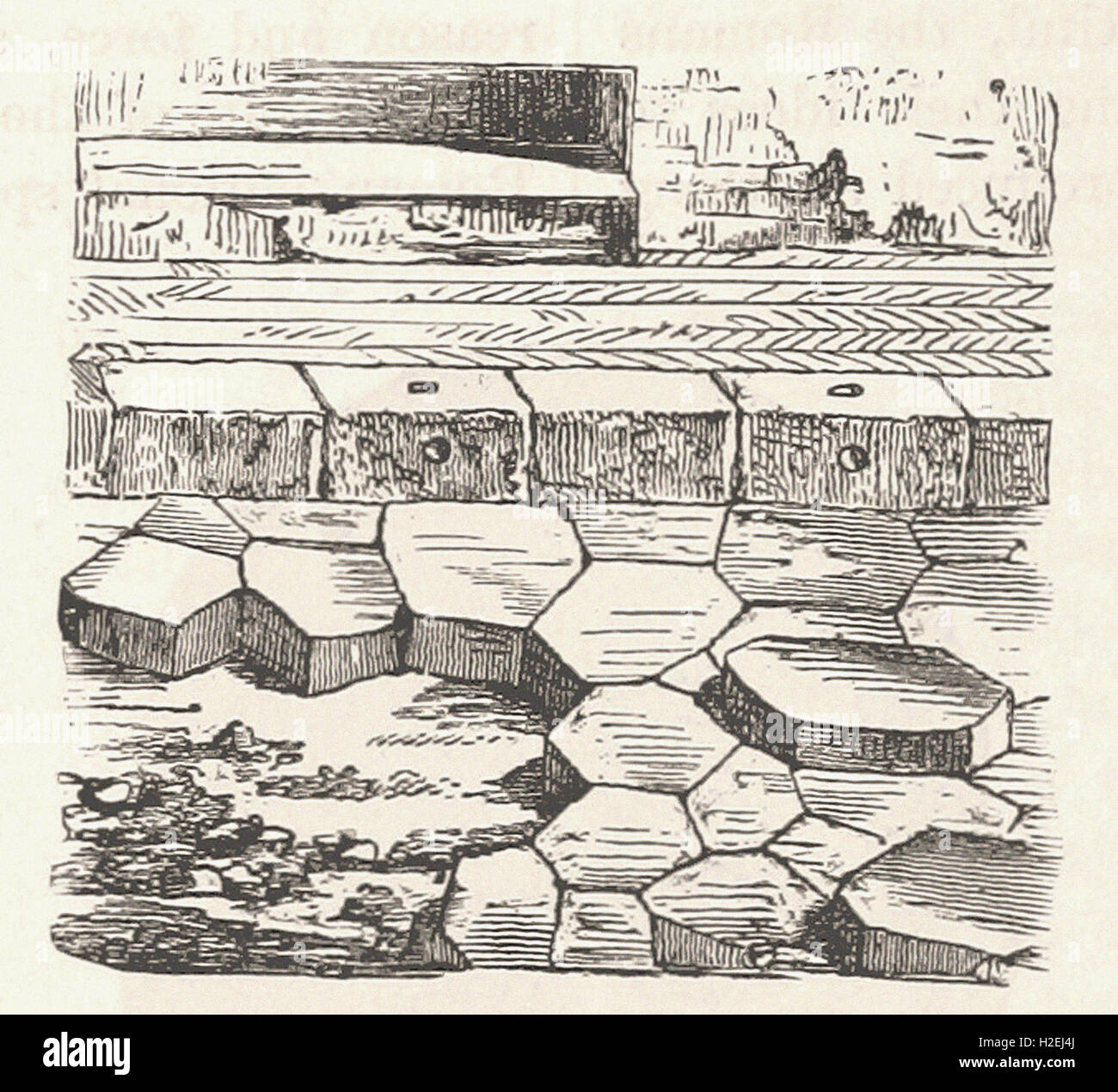 ROMAN PAVEMENT . - from 'Cassell's Illustrated Universal History ...