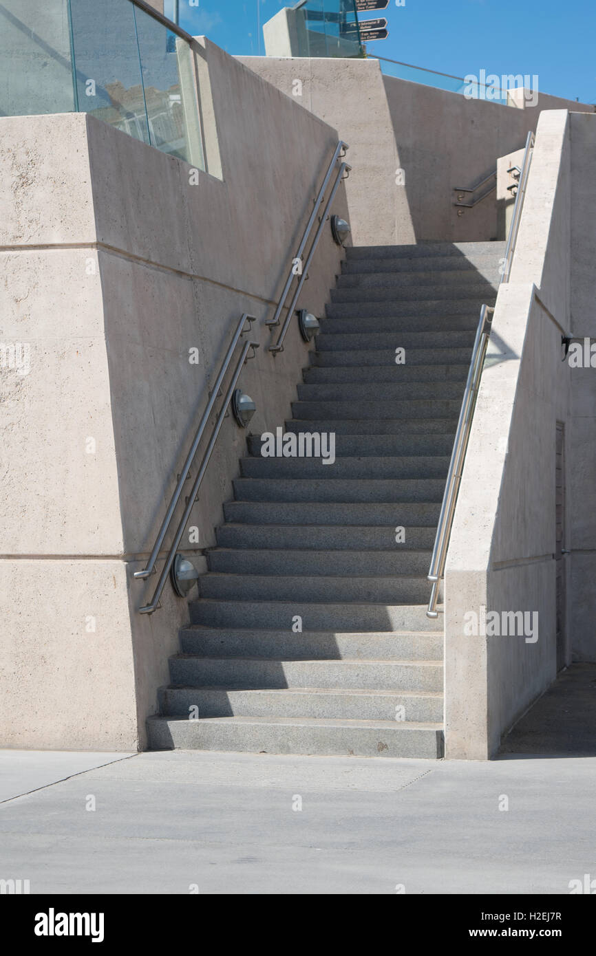 Architectural image of concrete steps leading up from the promenade at ...