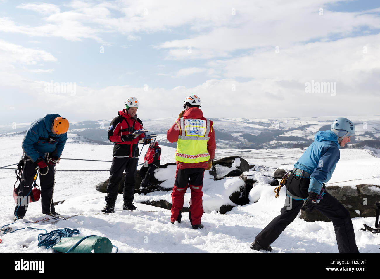 Mountain rescue team helmets hi-res stock photography and images - Alamy