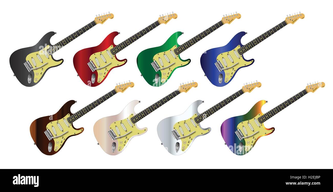 Solid body guitars Stock Vector Images - Alamy