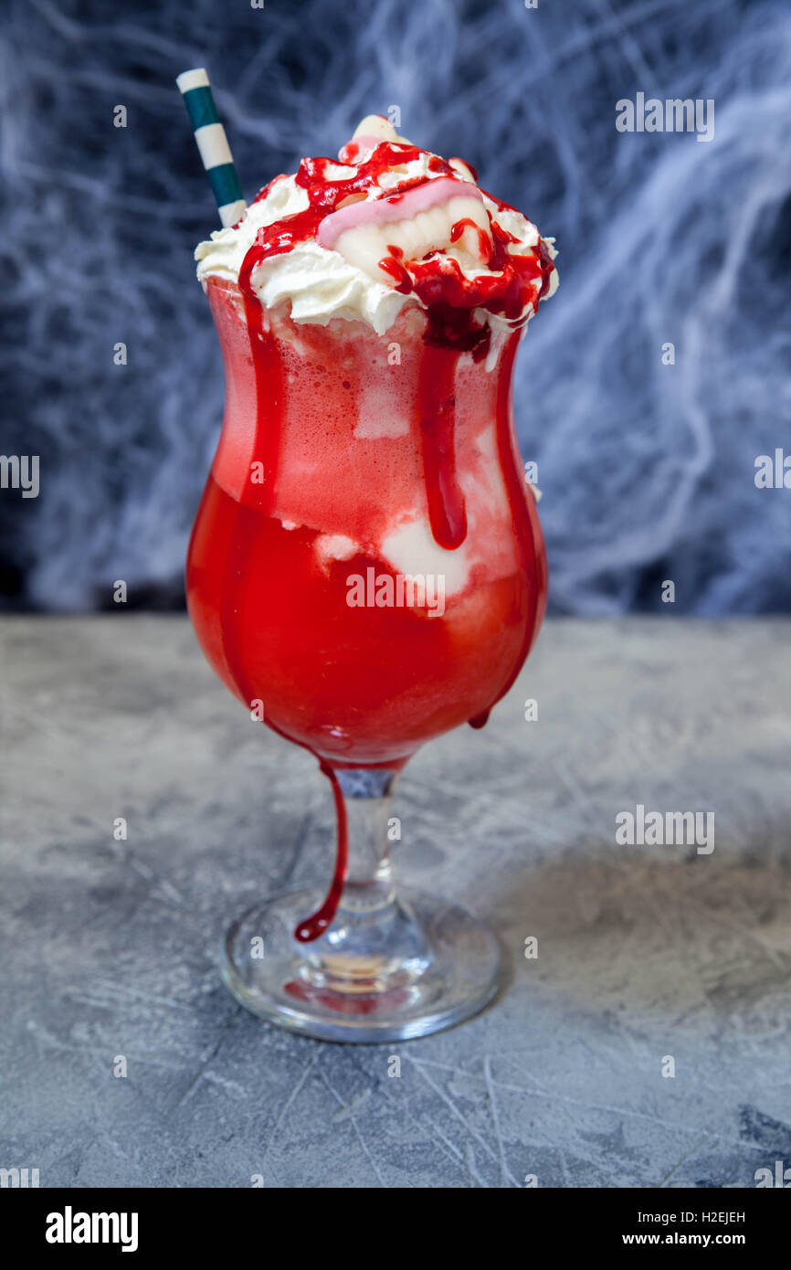 Halloween Vampire Ice Cream Floats Stock Photo - Alamy