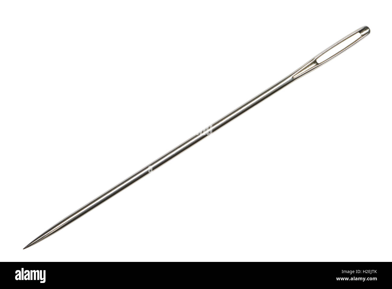 Needle (the tool for sewing) on an isolated white background Stock ...