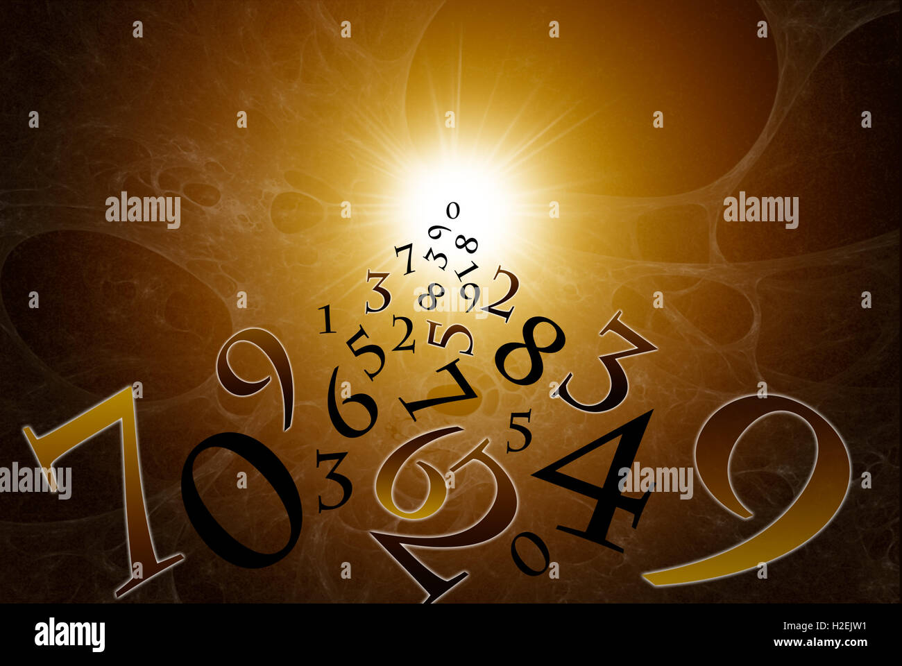 A lot of numbers on a beautiful art background Stock Photo - Alamy