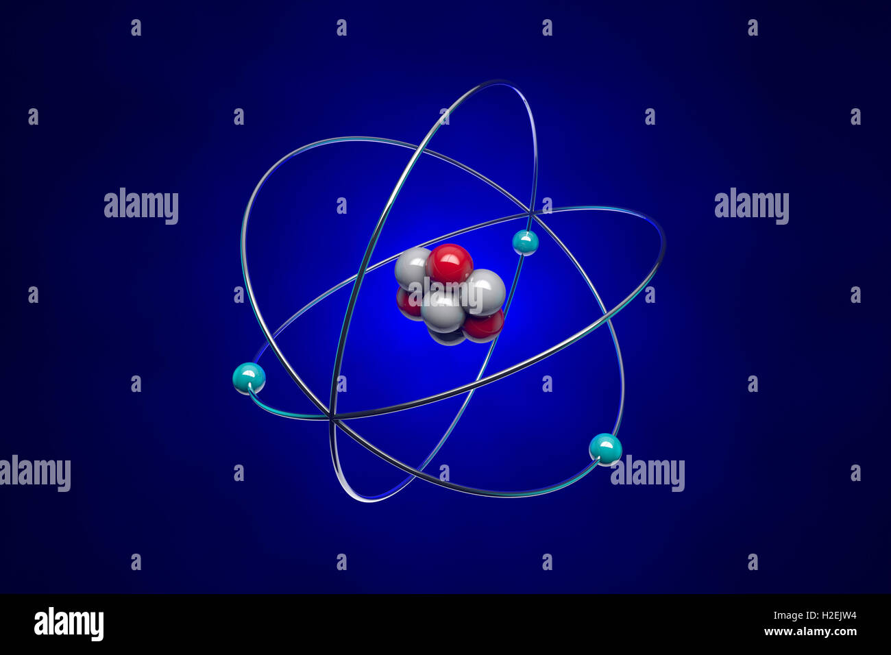 The image of the atom for school textbooks. Illustration created in ...