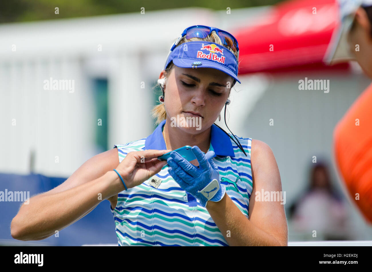 Lexi Thompson of USA champion of Honda LPGA Thailand 2016 Stock Photo ...