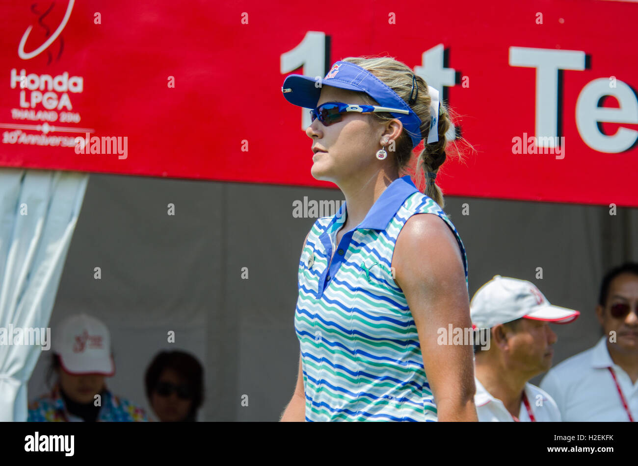 Lexi Thompson of USA champion of Honda LPGA Thailand 2016 Stock Photo ...