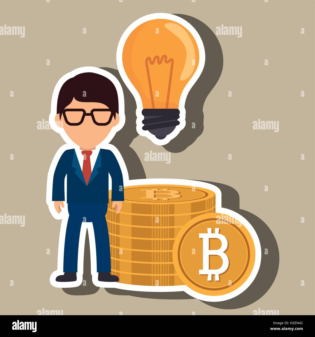 man bit coin idea Stock Vector Image & Art - Alamy